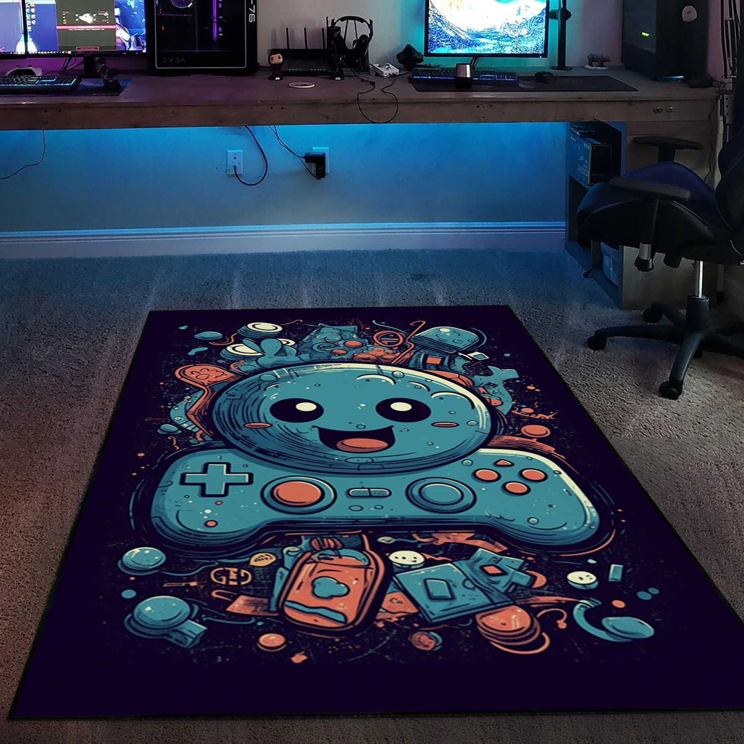 Personalize Your Game Room with Shufflezone Game Controller Area Rug ...