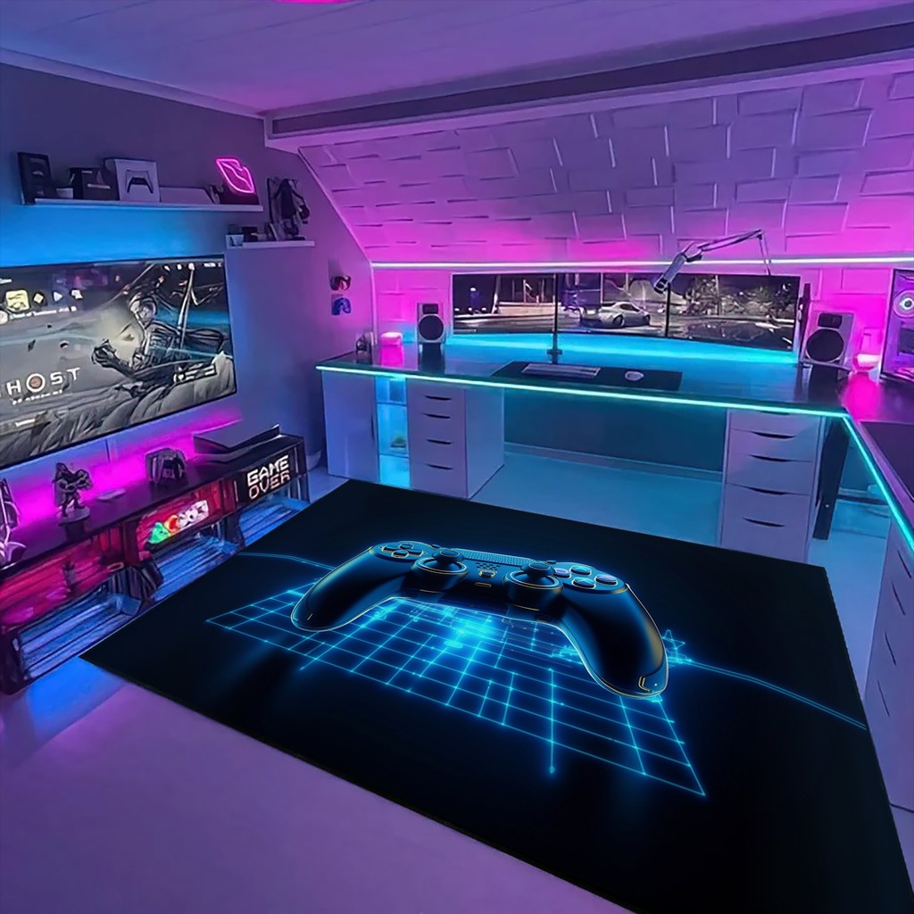 Personalized Game Room Area Rugs for Boys - Gaming Decor for Bedroom or ...