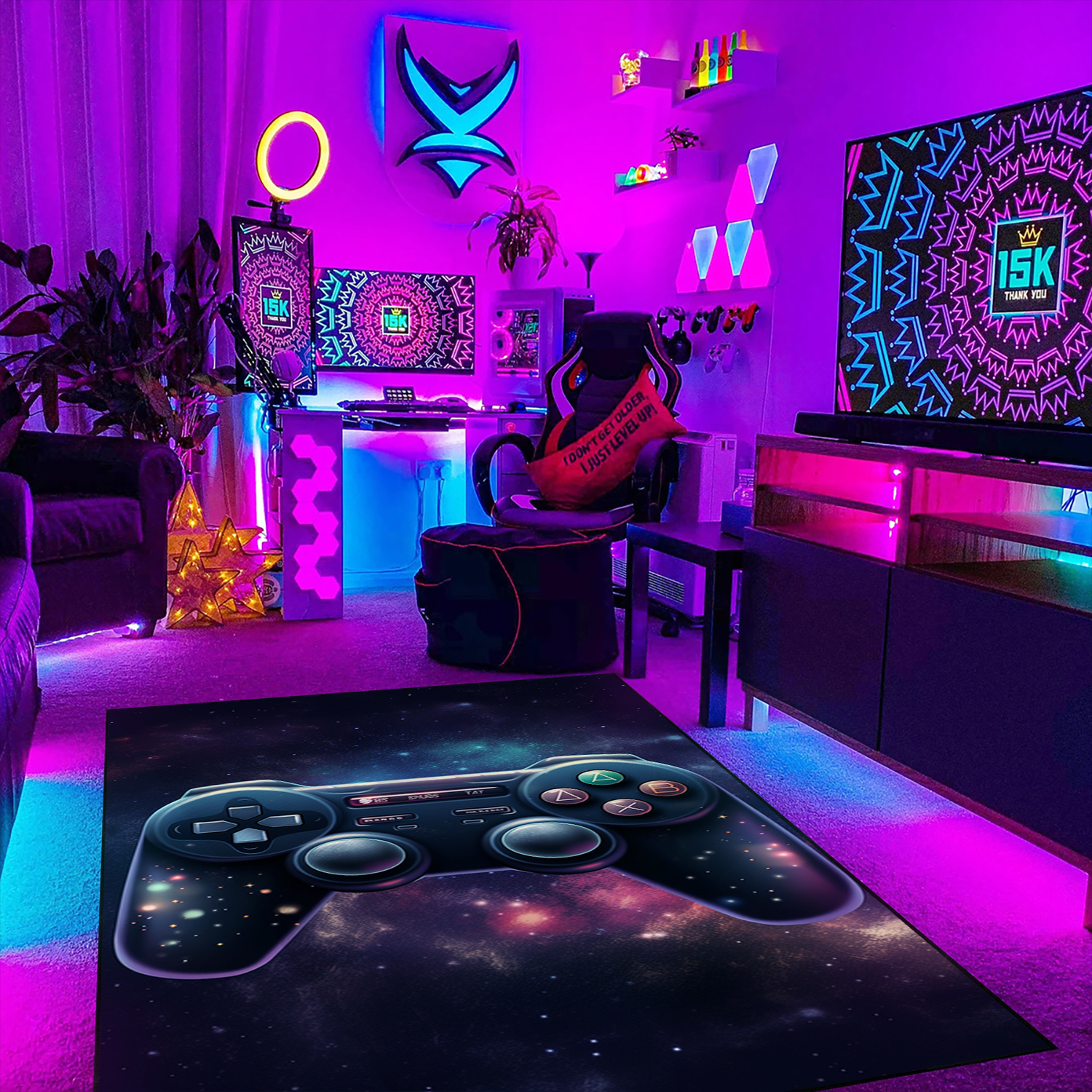 Personalized Game Room Area Rugs for Boys with Full Size Game ...