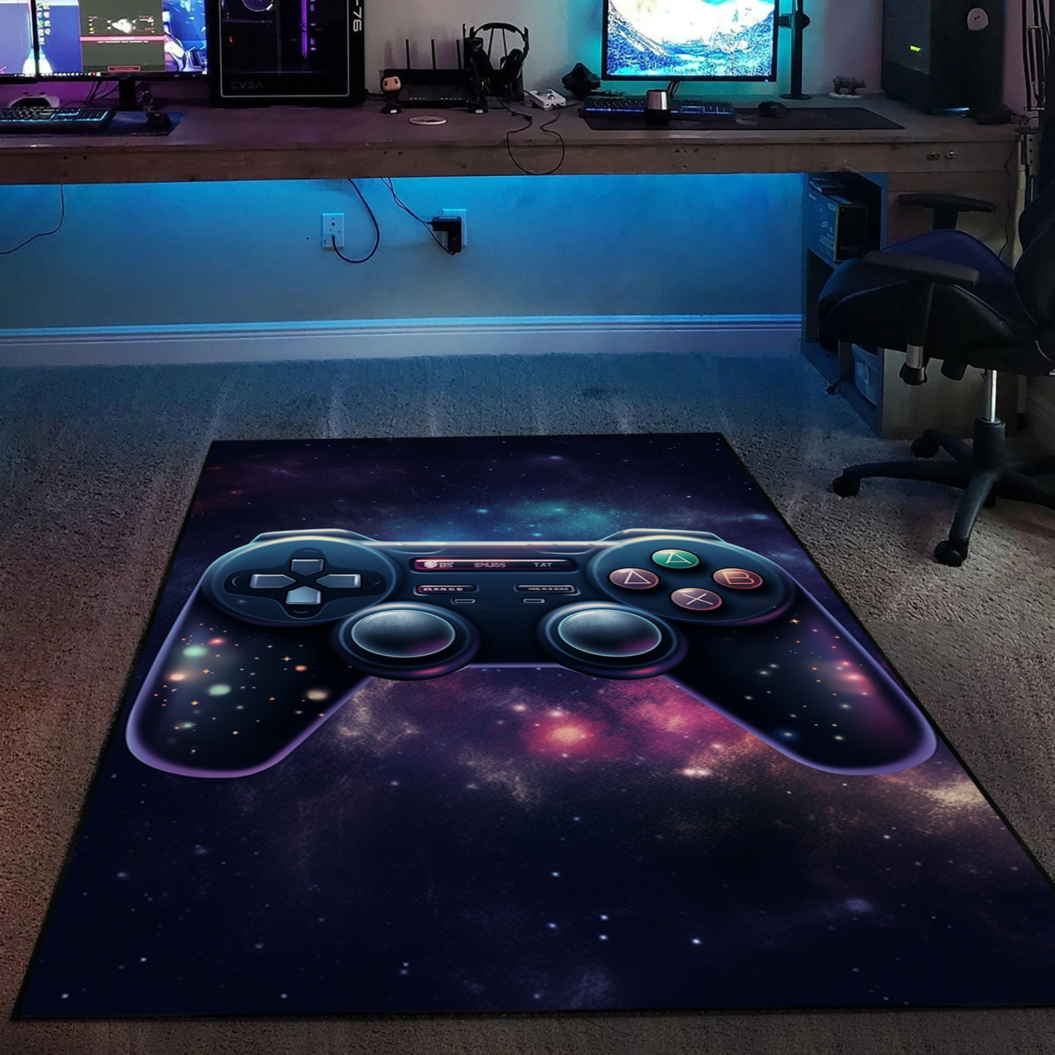 Personalized Game Room Area Rugs for Boys with Full Size Game ...