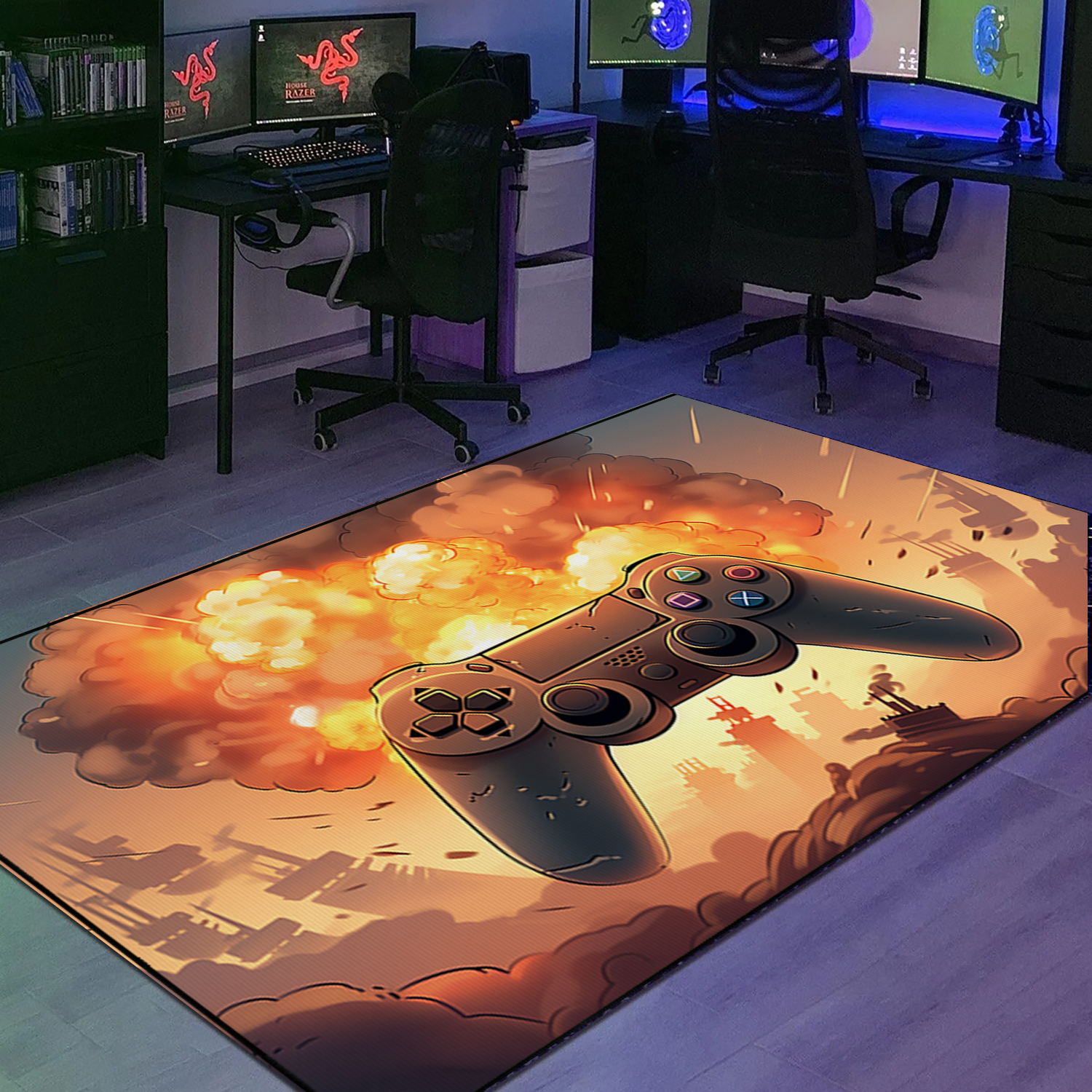 Personalized Game Room Carpet for Teen Boys Gaming Room - Unique Gamer ...