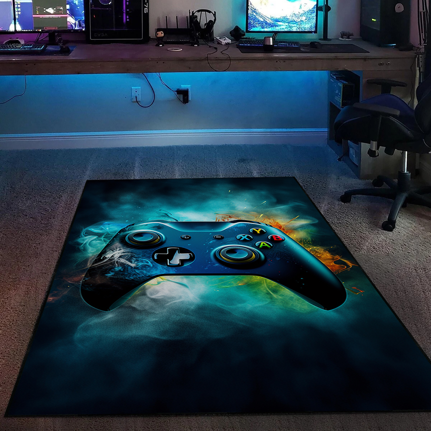 Personalized Game Room Themed Rug for Boys - Customizable Game ...
