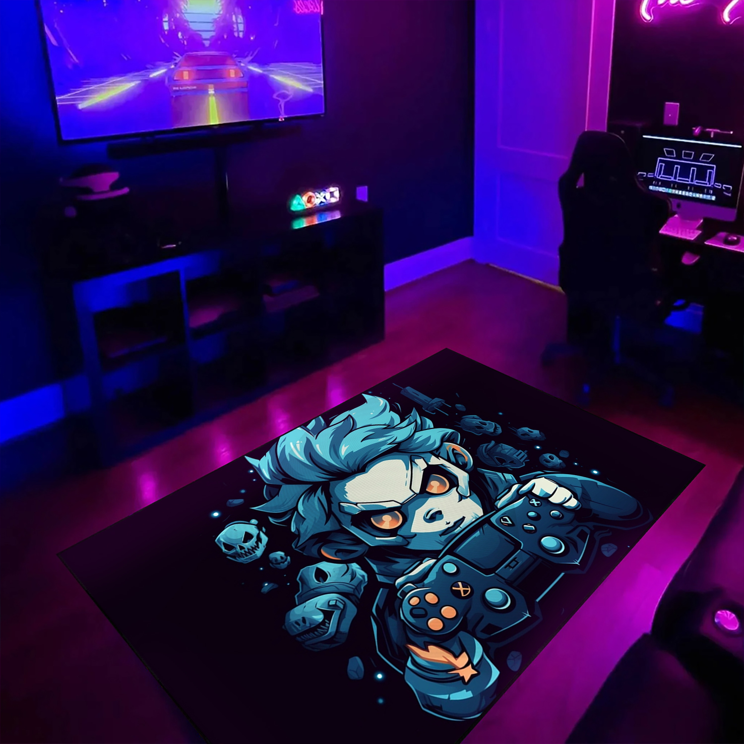 Personalized Gaming Carpet for Boys Room with 3D Game Controllers ...