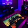 Personalized Video Game Room Carpet for Living Room Play Area - Bluefink