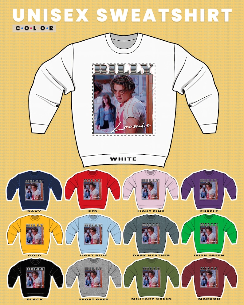 Retro Billy Loomis Scream Sweatshirt - Scary Horror Homage Fan Sweater ...