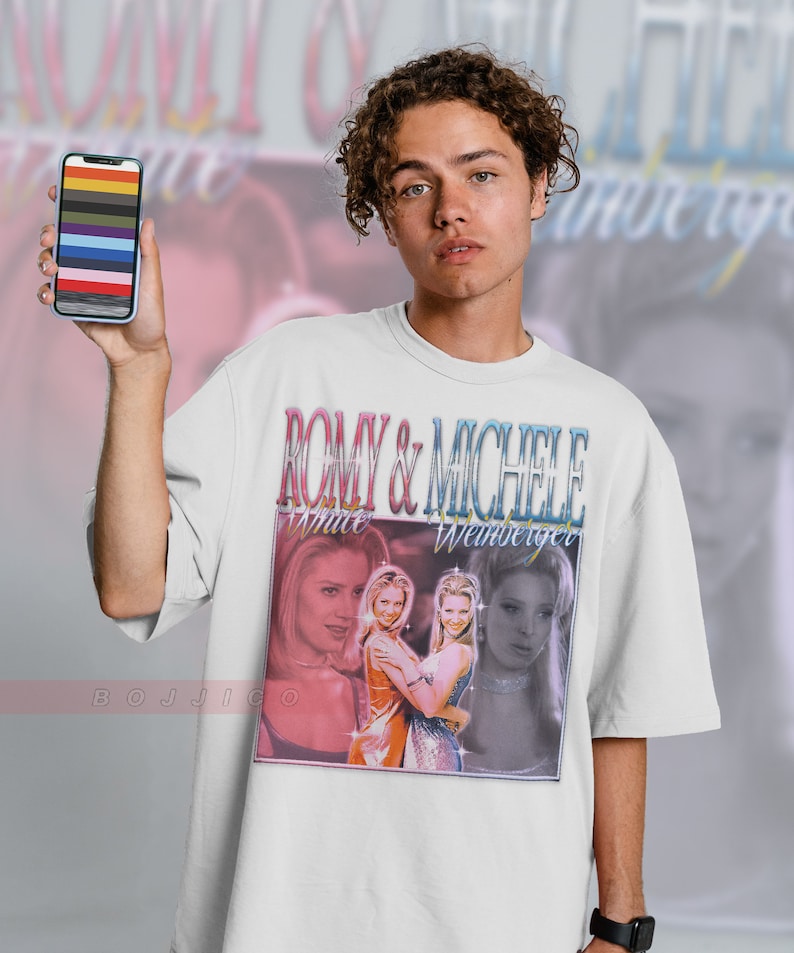 Romy and Michele Photo Vintage Tee - High School Reunion Homage Tshirt ...