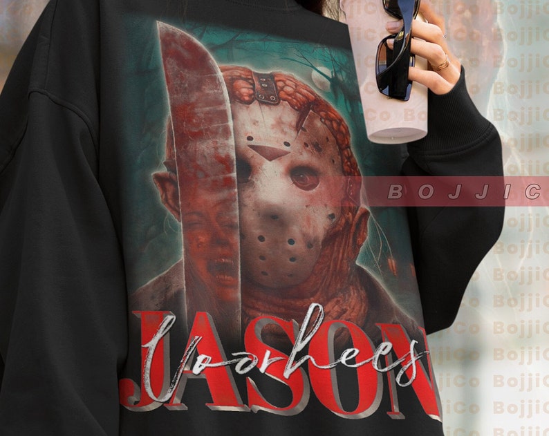 Scary Movie Icon Jason Voorhees Hoodie, Sweatshirt, Halloween Horror ...