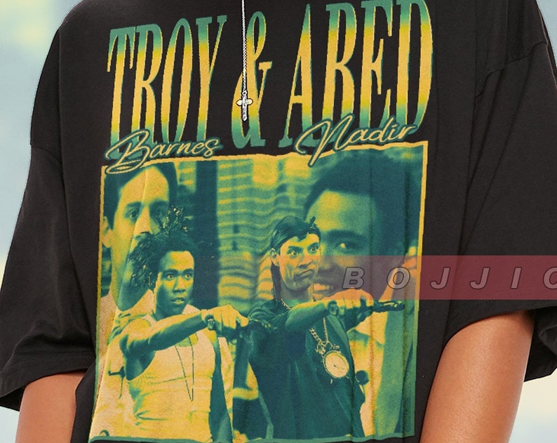 Troy Abed Shirt - TROY and ABED American Sitcom Tee - Bluefink