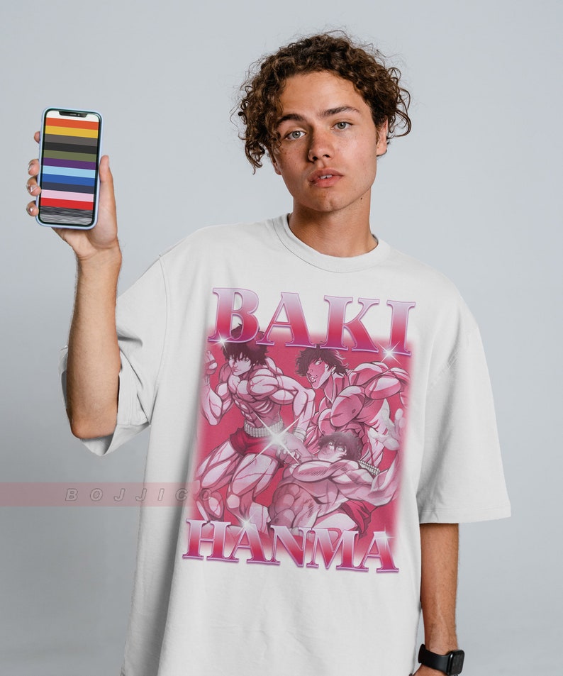 Vintage BAKI HANMA Anime Shirt - Unique Gift for Boxing and Manga Fans ...