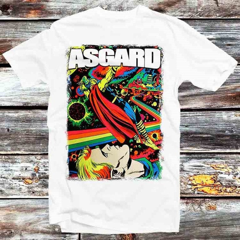 Asgard Rainbow Bridge Home of the Gods Odin Poster T-Shirt - Vintage ...