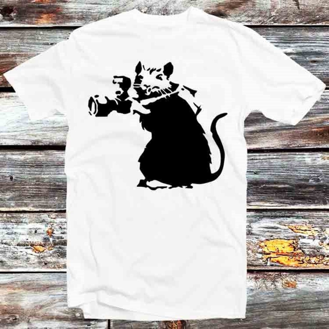 Banksy Rat Photographer Vintage Style Tee - Unique and Artistic Present ...
