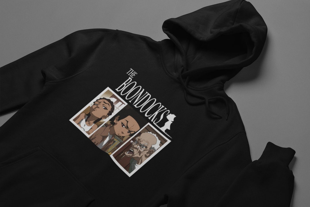 Boondocks Anime Sweatshirt - Huey, Riley, and Grandpa Freeman Graphic ...