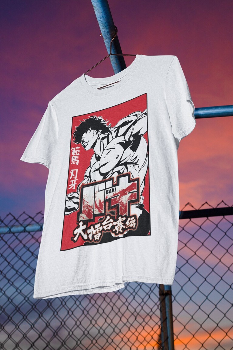 Classic Baki The Grappler Manga T-Shirt - Yujiro and Baki Hanma Unisex ...