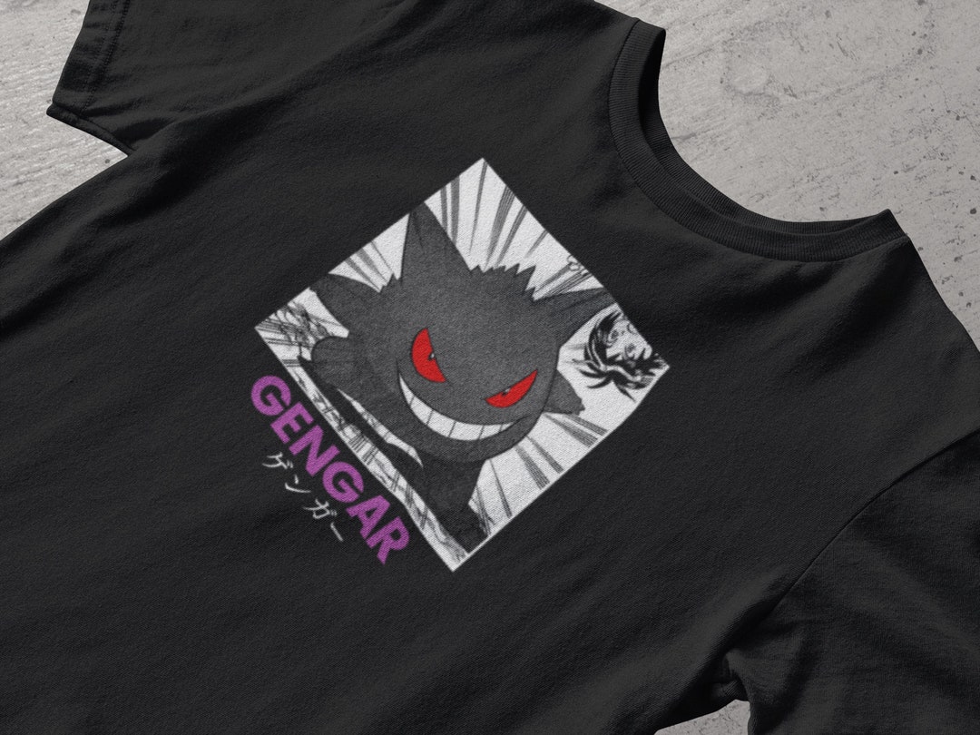 Ghost Type Manga Style Graphic Tee - Cool Pokemon Tee for Anime Fans ...