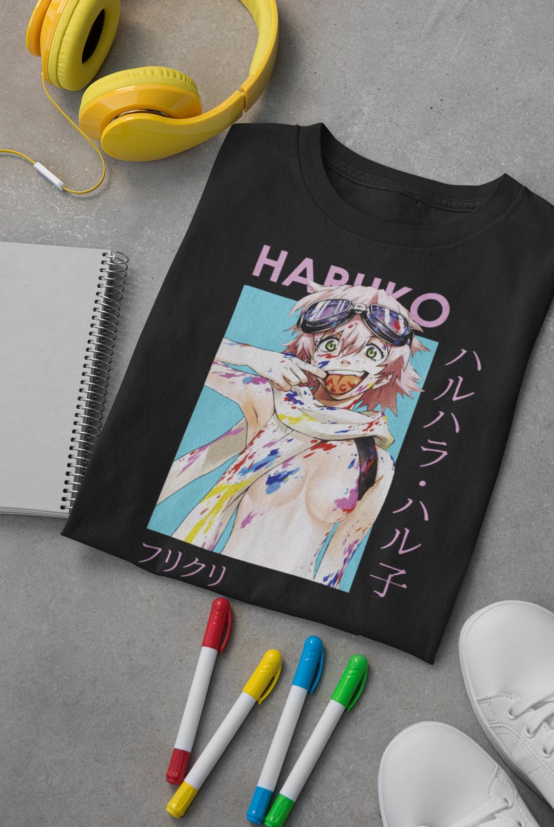 Haruko Messy Paint Artistic Unisex Anime Shirt - Perfect for Fans of ...
