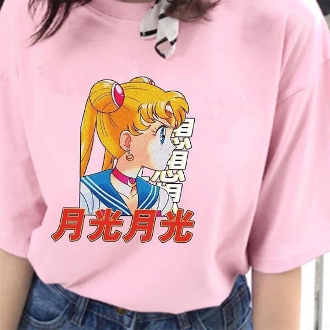 Kawaii Anime Girl Usagi Tsukino Tee - Sailor Moon Shirt for Fans - Bluefink
