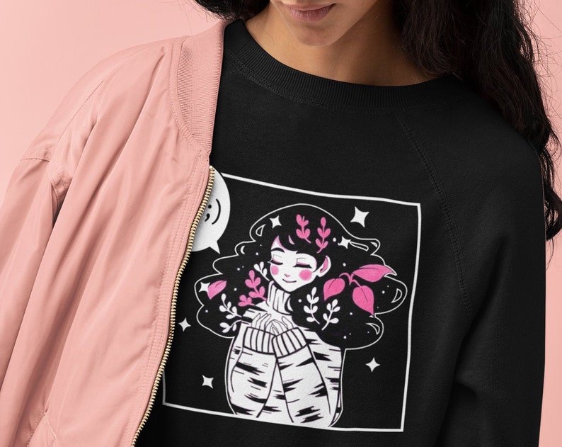 Menhera Sweatshirt - Kawaii Anime Girl Aesthetic Clothing with Bonus ...