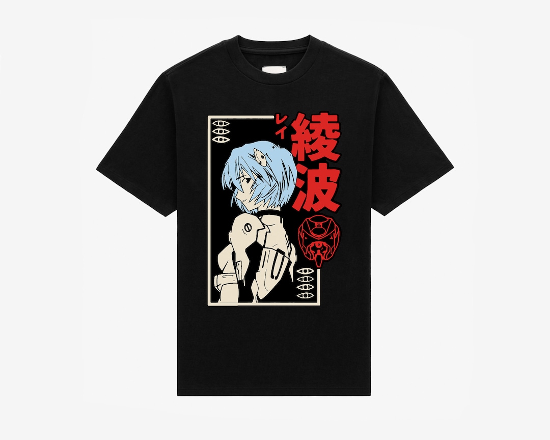 Rei NGE Anime Shirt - 90s Manga Graphic Tee for Fans - Bluefink
