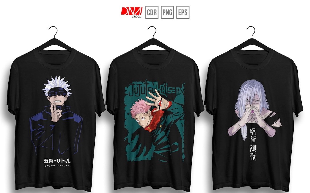Unique Anime Bundle - Make Your Own DIY Anime T-Shirts with JJK Prints ...