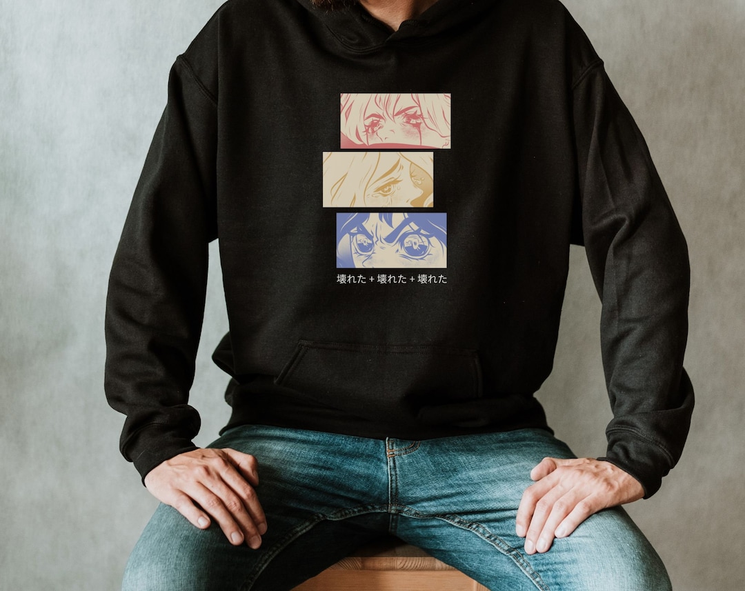 Unisex Anime Fashion Hoodie: Japanese Style Manga Drawing Clothing ...
