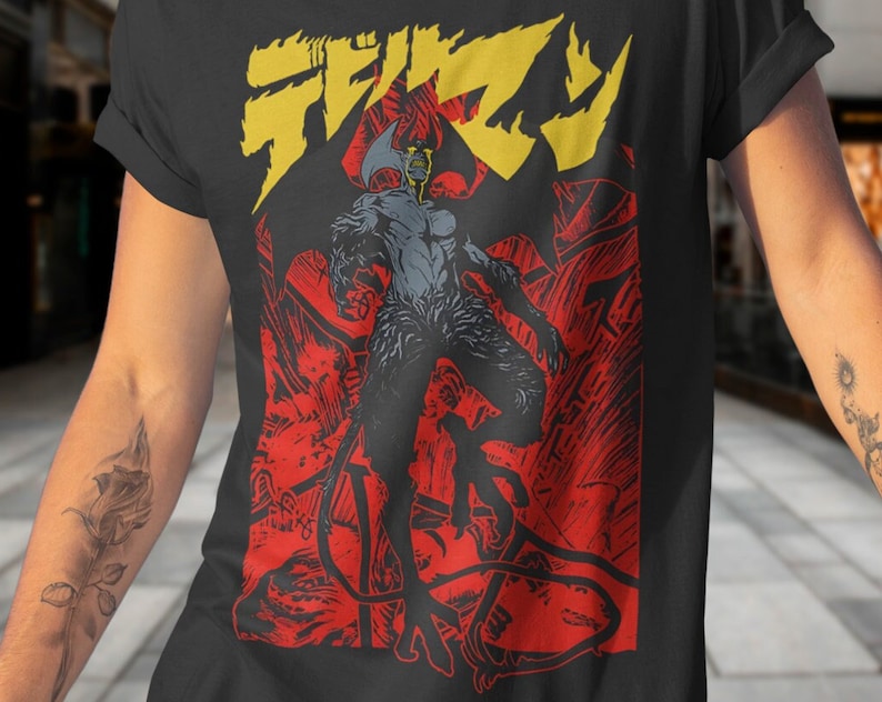 Unisex Devilman Crybaby Tshirt Retro Manga Anime Fans - Bluefink