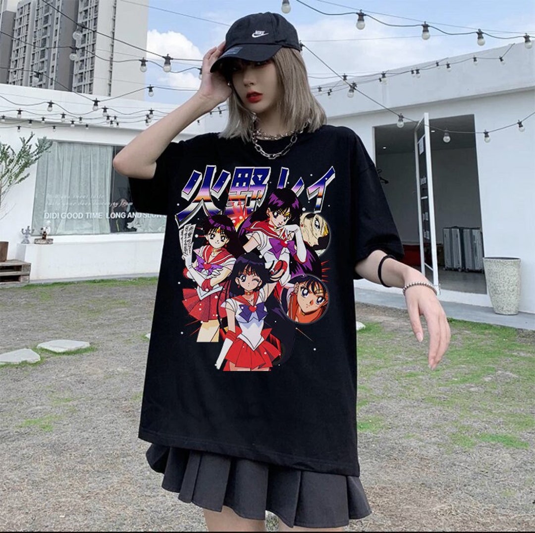 Vintage Style Rei Hino Sailor Moon Tee, Retro Anime T-Shirt for Fans ...