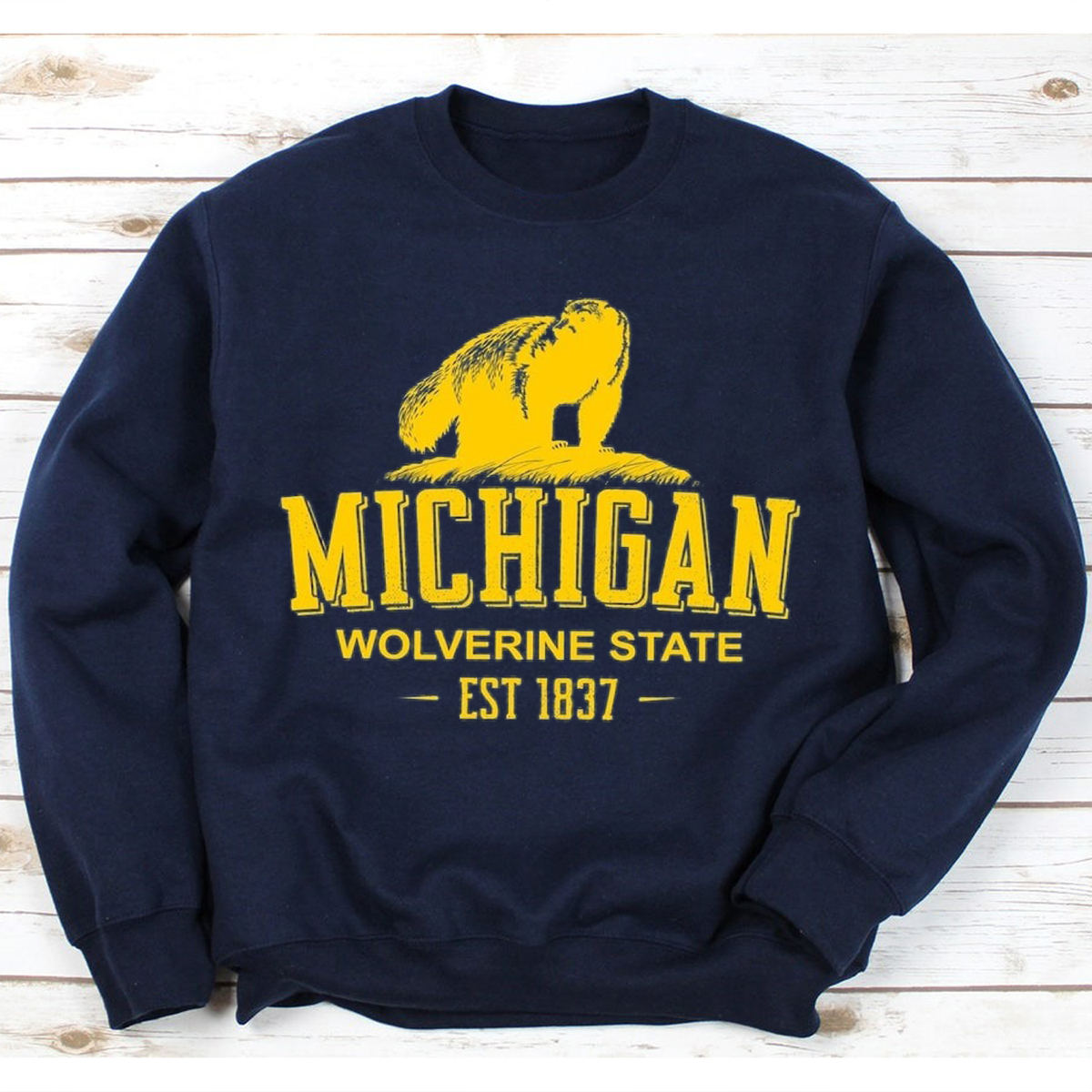 Michigan Wolverine Vintage T-Shirt - Perfect for Fans - Bluefink