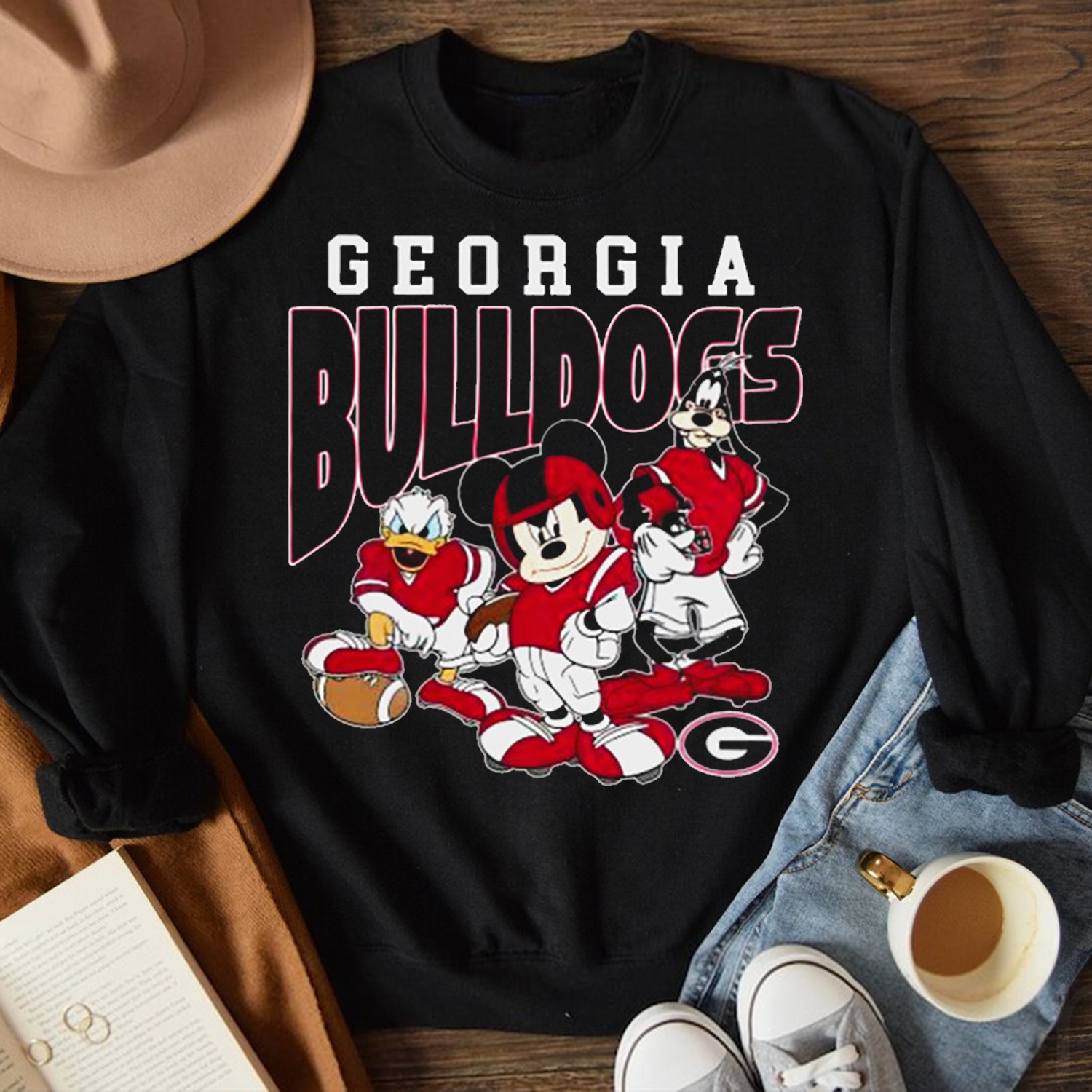Mickey Mouse and Friends Georgia Bulldogs Tee - NCAA Apparel for Fans ...