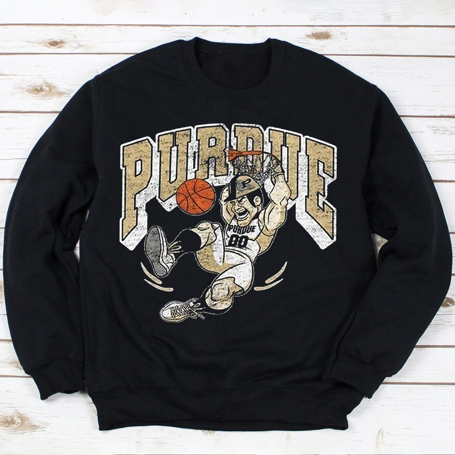 Purdue University Fan Gift Sweatshirt with Vintage Style - Bluefink