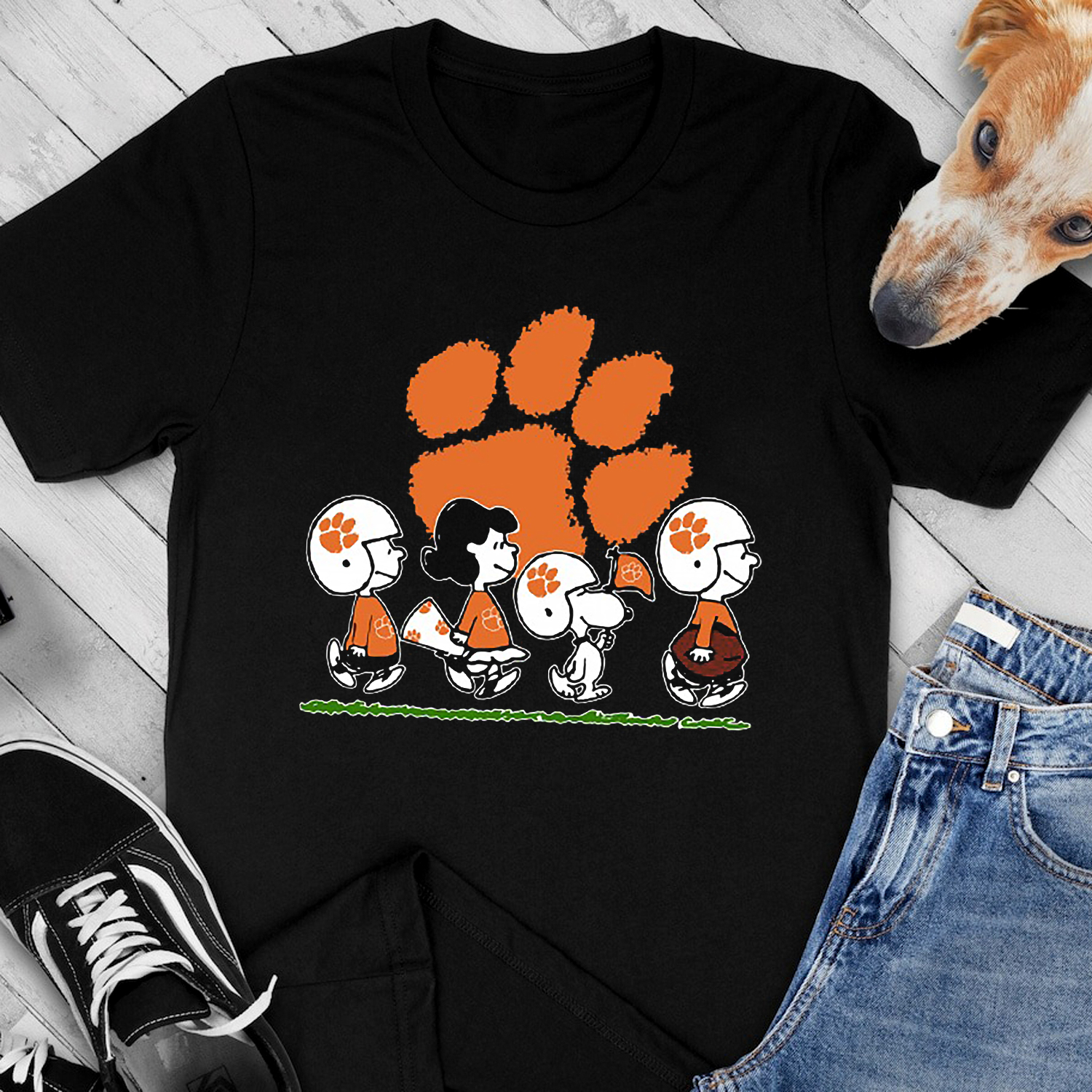 Snoopy the Peanuts Cheer for the Clemson Tigers NCAA T-Shirt Hoodie ...