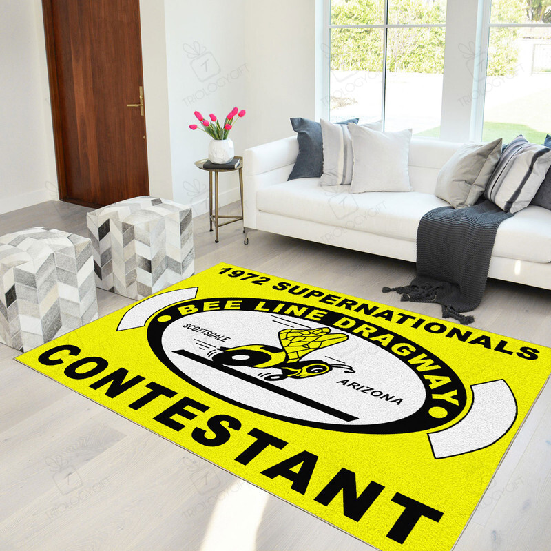 1972 Supernationals Bee Line Dragway Race Hot Rat Rod Rug for Garage ...