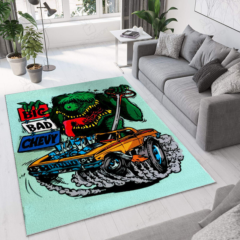 Big Bad Chevy Hot Rod Rug for Home Decoration - Bluefink