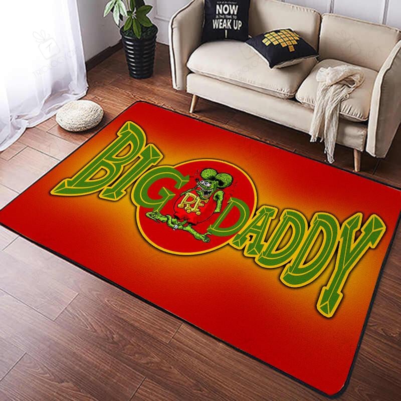 Big Daddy Hot Rod Rug for Garage Decoration - Bluefink