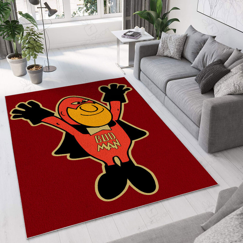 Bud Man Vintage Drag Racing Area Rug for Home Decoration - Bluefink