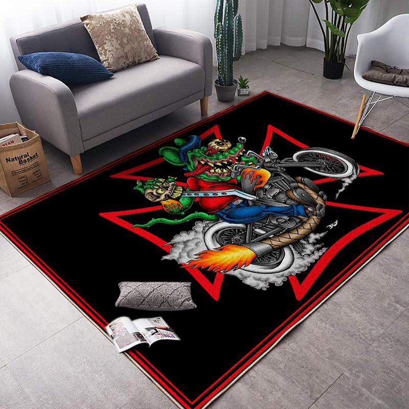 Embrace the Biker Spirit with the Rat Fink Motorcycle Rug - Perfect for ...