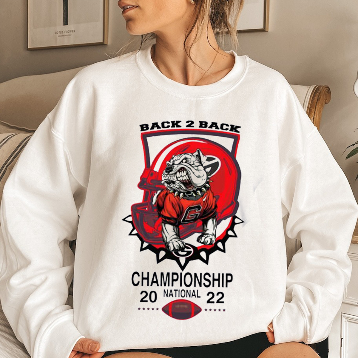 Georgia Bulldogs National Champions Back To Back 2022 T-Shirt - Bluefink