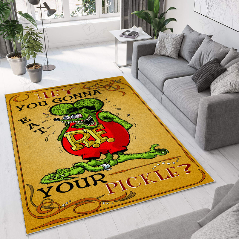 Hot Rod Garage You Gonna Eat Your Pickle Rug for Home Decoration - Bluefink
