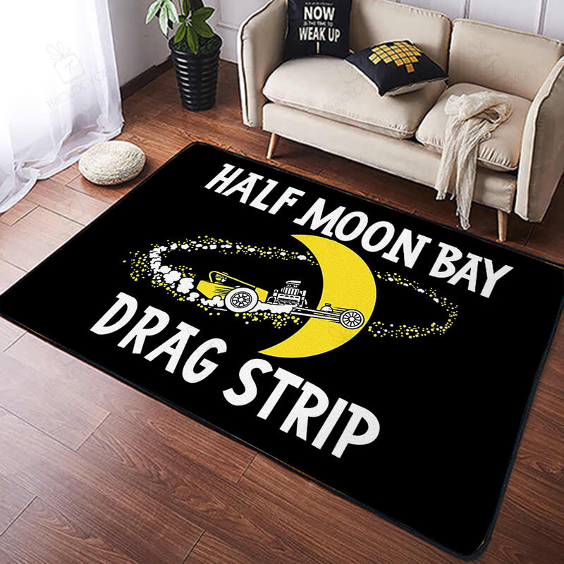 Hot Rod Half Moon Bay Drag Trip Rug for Home Decor - Bluefink