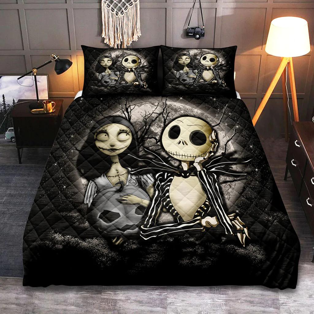 Jack And Sally Nightmare Before Christmas Moonlight Quilt Bed Set ...