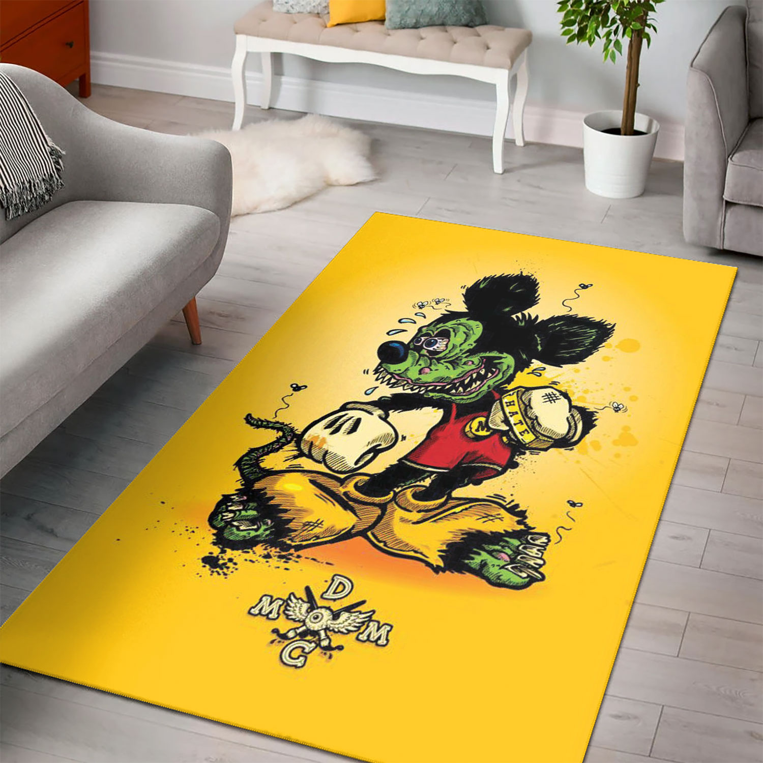 Mickey Mouse meets Rat Fink - Quirky Rug for Disney and Rat Fink Fans ...