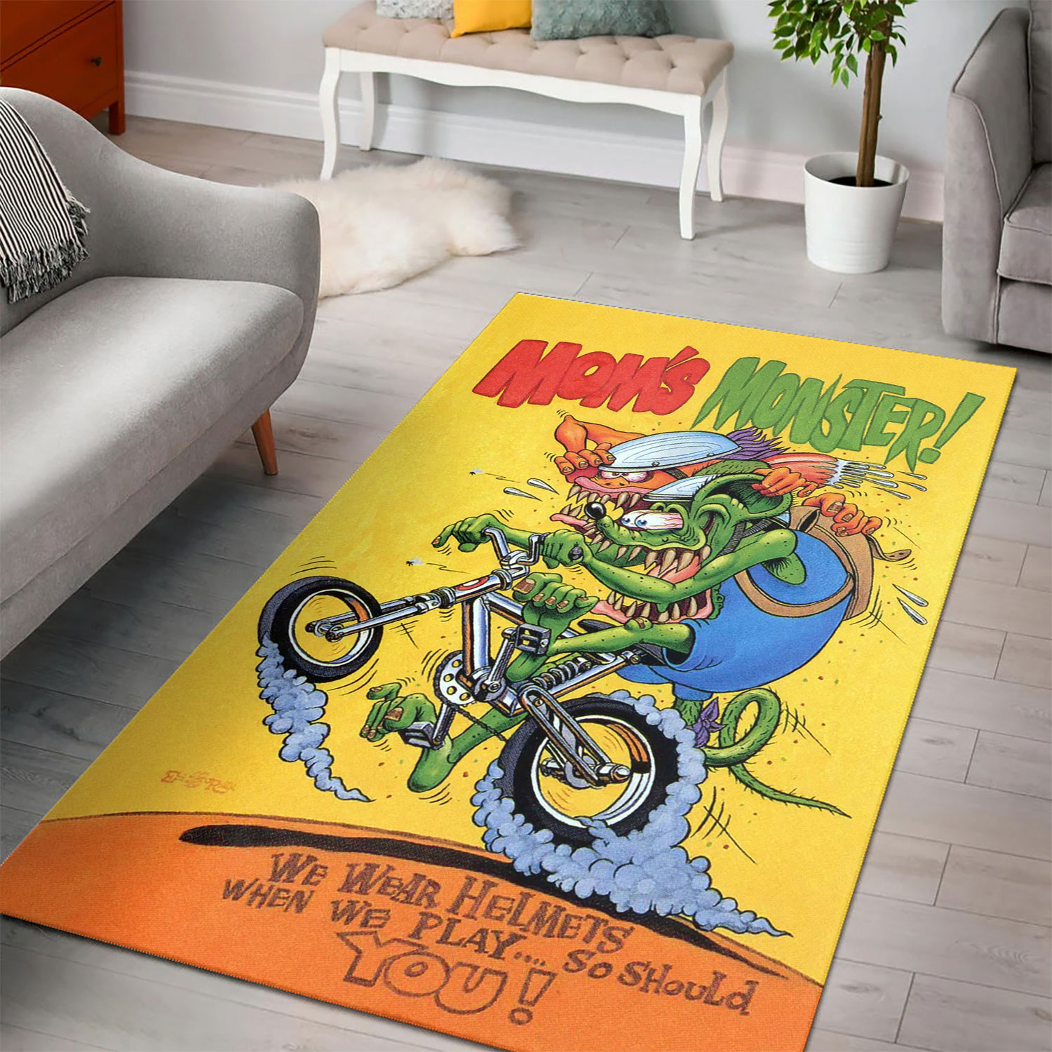 Mom's Monster Rat Fink Rug - Personalize Your Space with Attitude ...
