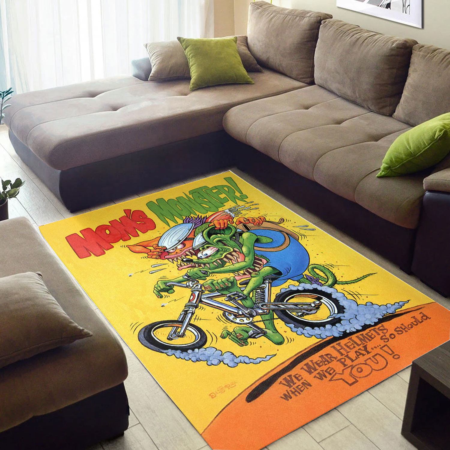 Mom's Monster Rat Fink Rug - Personalize Your Space with Attitude ...
