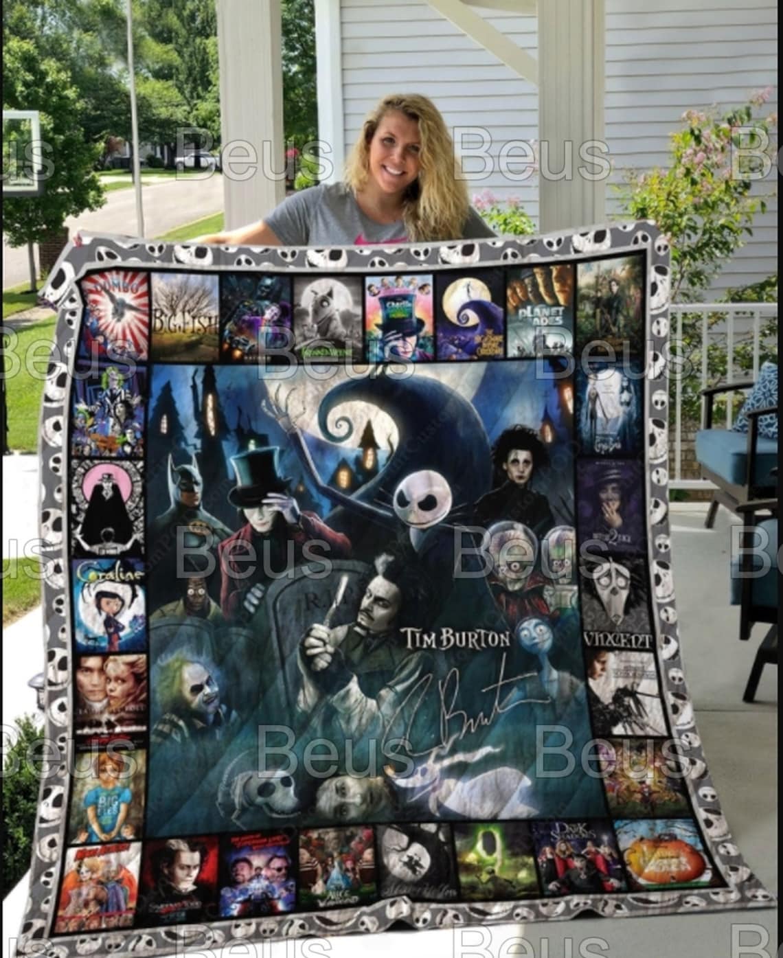 Nightmare Before Christmas Quilt, Jack Skellington Quilt, Jack ...