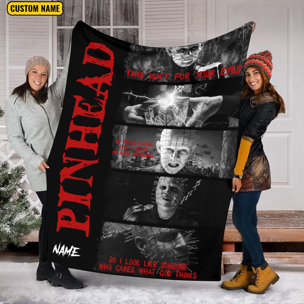 Pinhead Blanket - The Killers Horror Characters Throw - Scary Movies ...