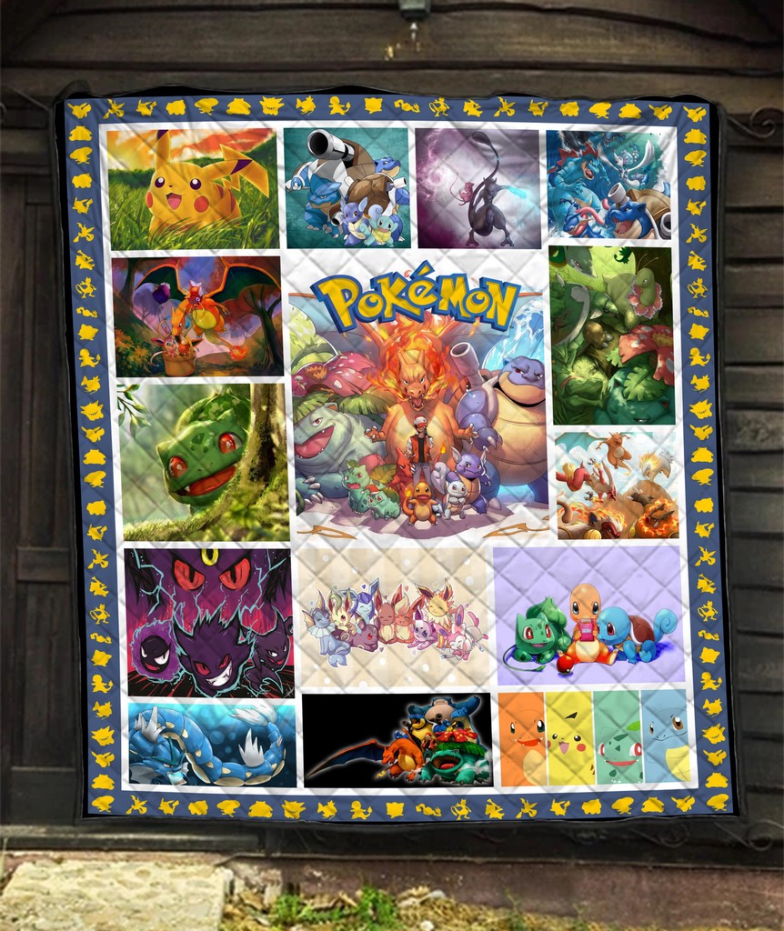 Pokemon Eevee Evolution Quilt Blanket - Ideal Gift for Pokemon ...