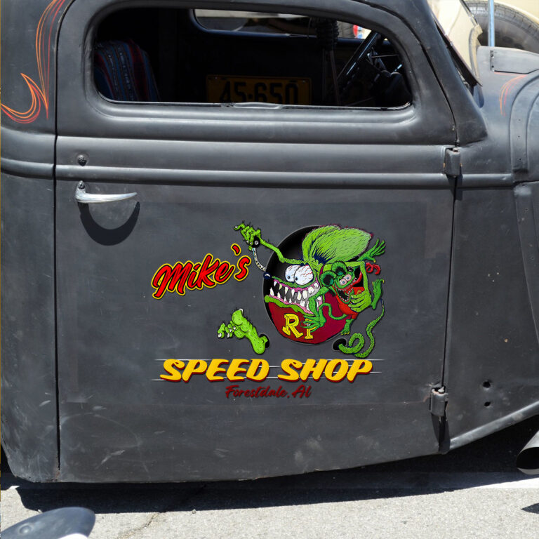 Rat Fink Decals, Rat Fink Sticker, Personalized Rat Rod Door Decals ...