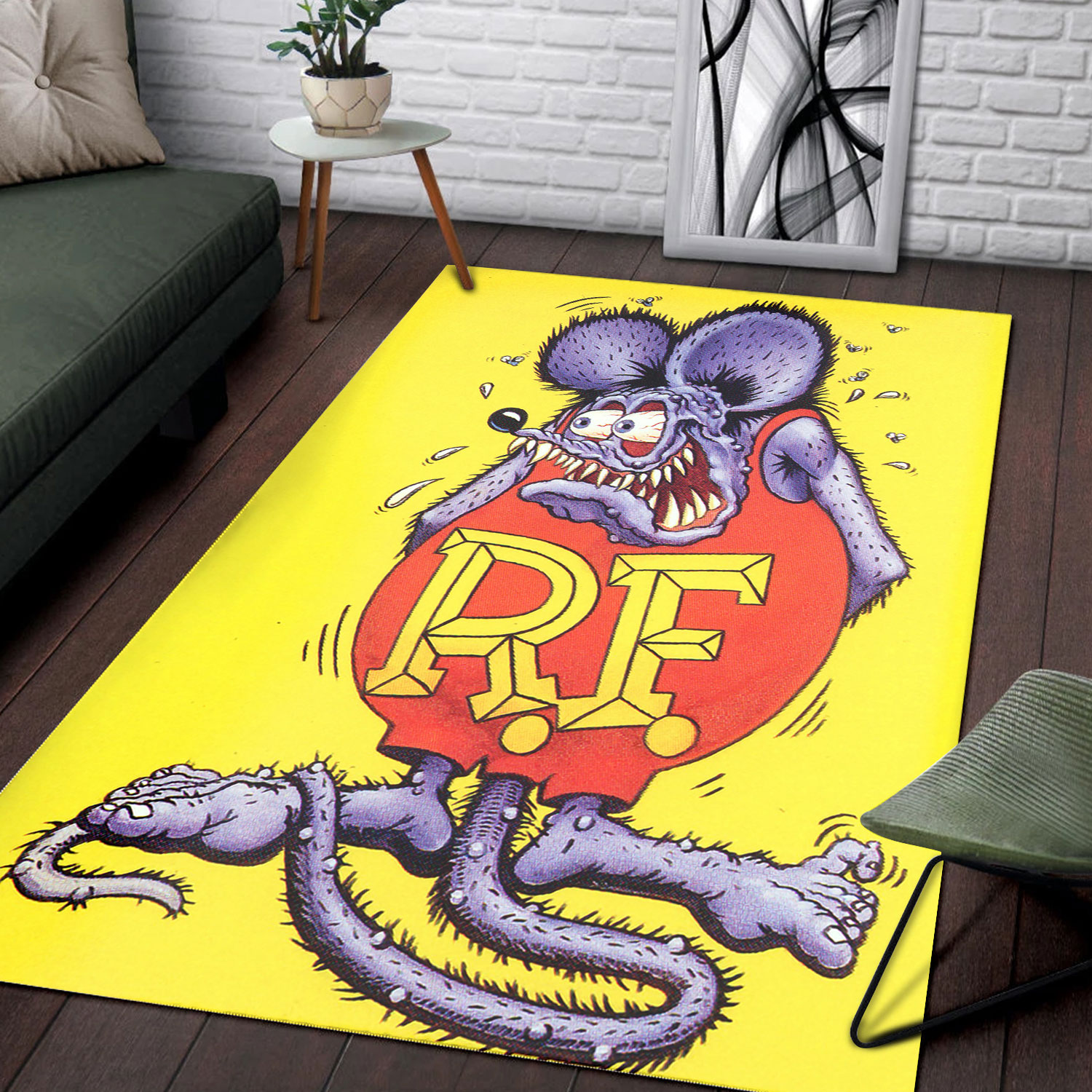 Rat Fink Logo Hot Rod Rug - Show Your Love for Rat Fink and Hot Rods ...
