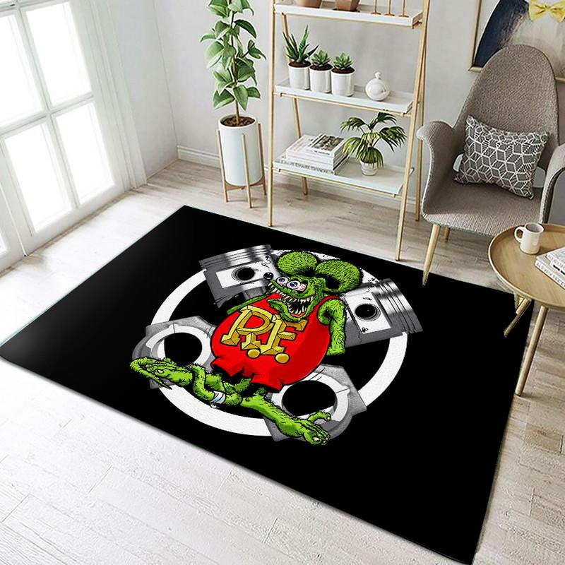 Rev Up Your Space with the Car Engine Rat Fink Rug - Perfect for Auto ...