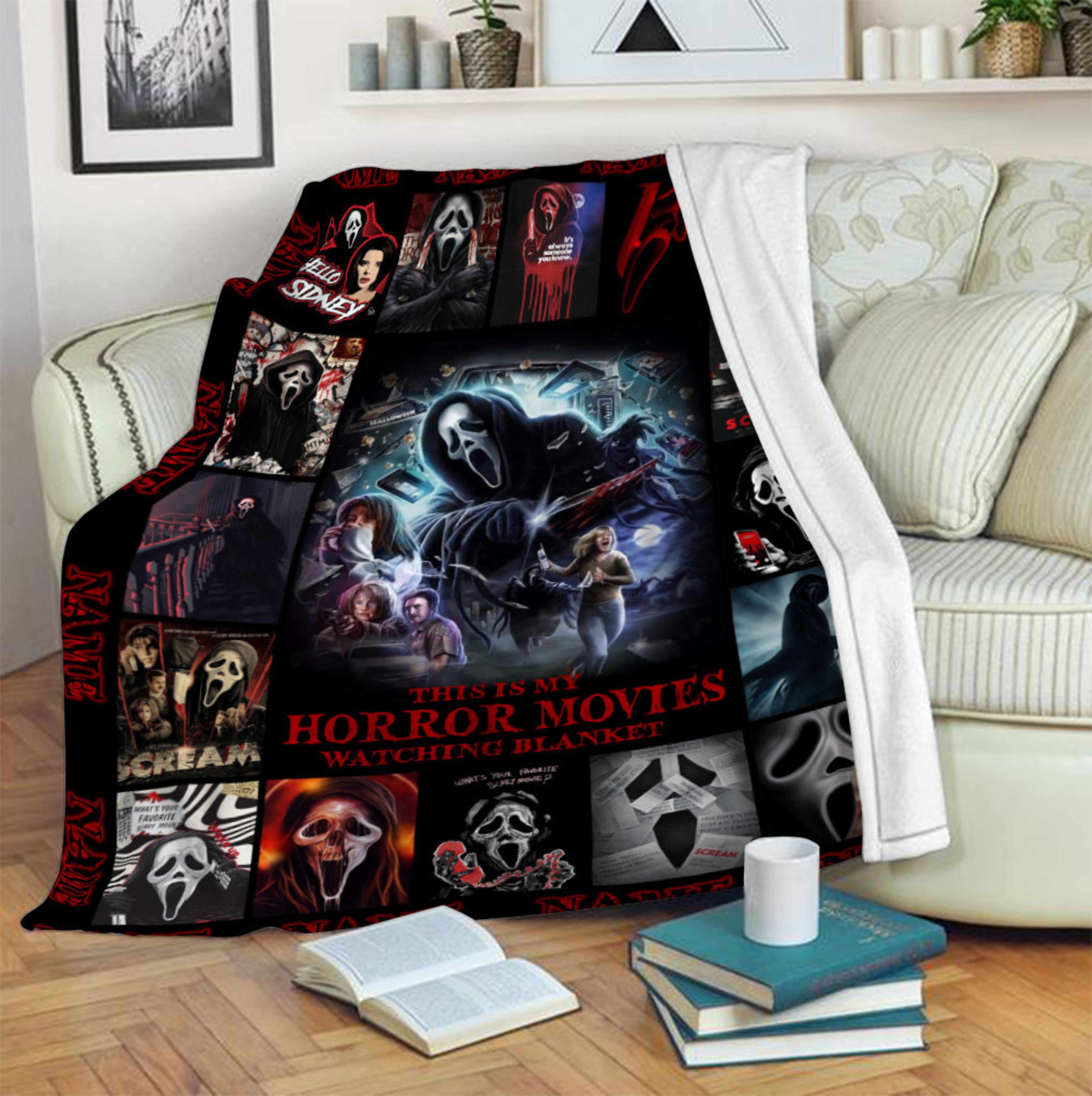 Scream Movies Blanket - Horror Movies Watching - Ghost Face Blanket ...