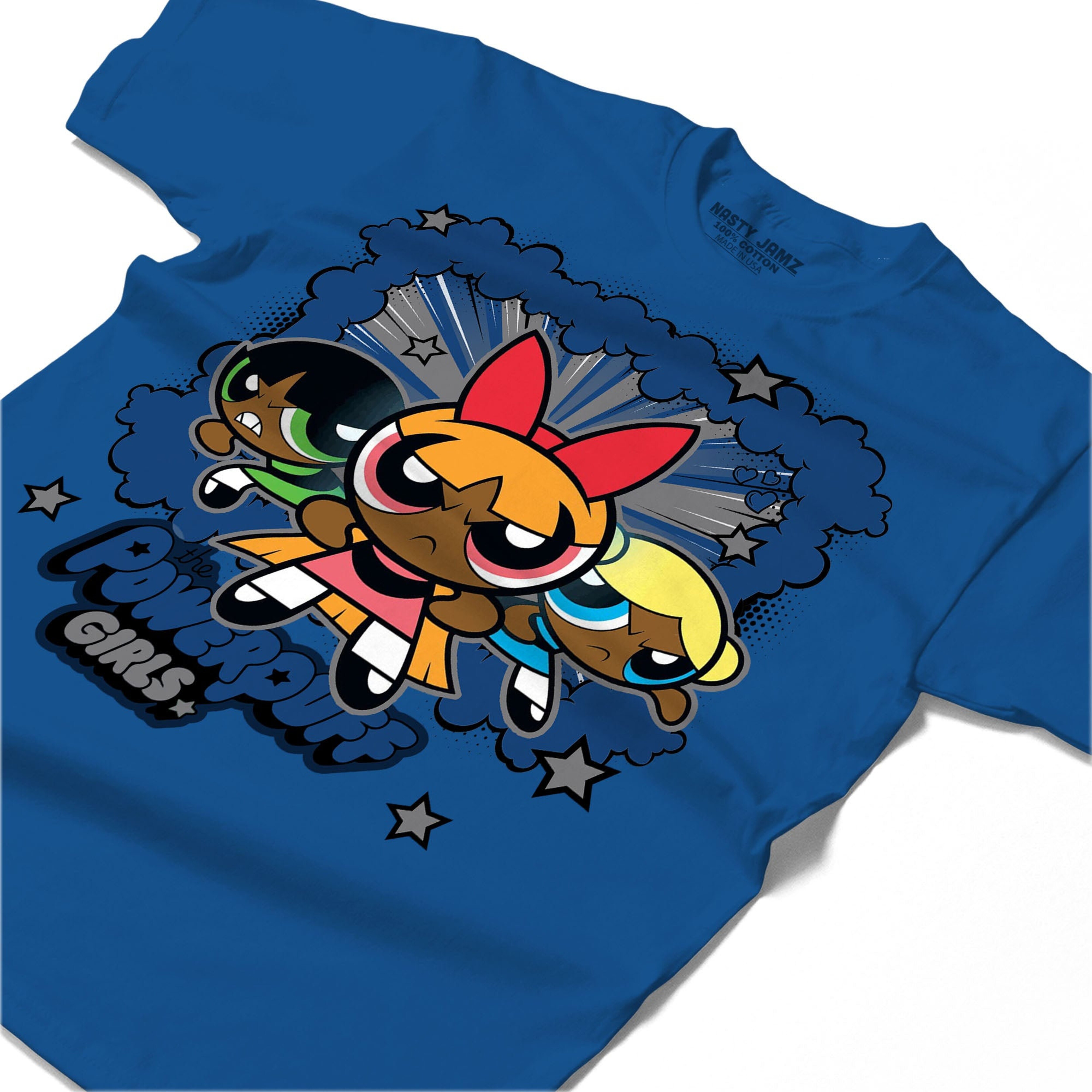 The Powerpuff Girls Shirt Match Jordan 1 High OG True Blue Shirt In ...